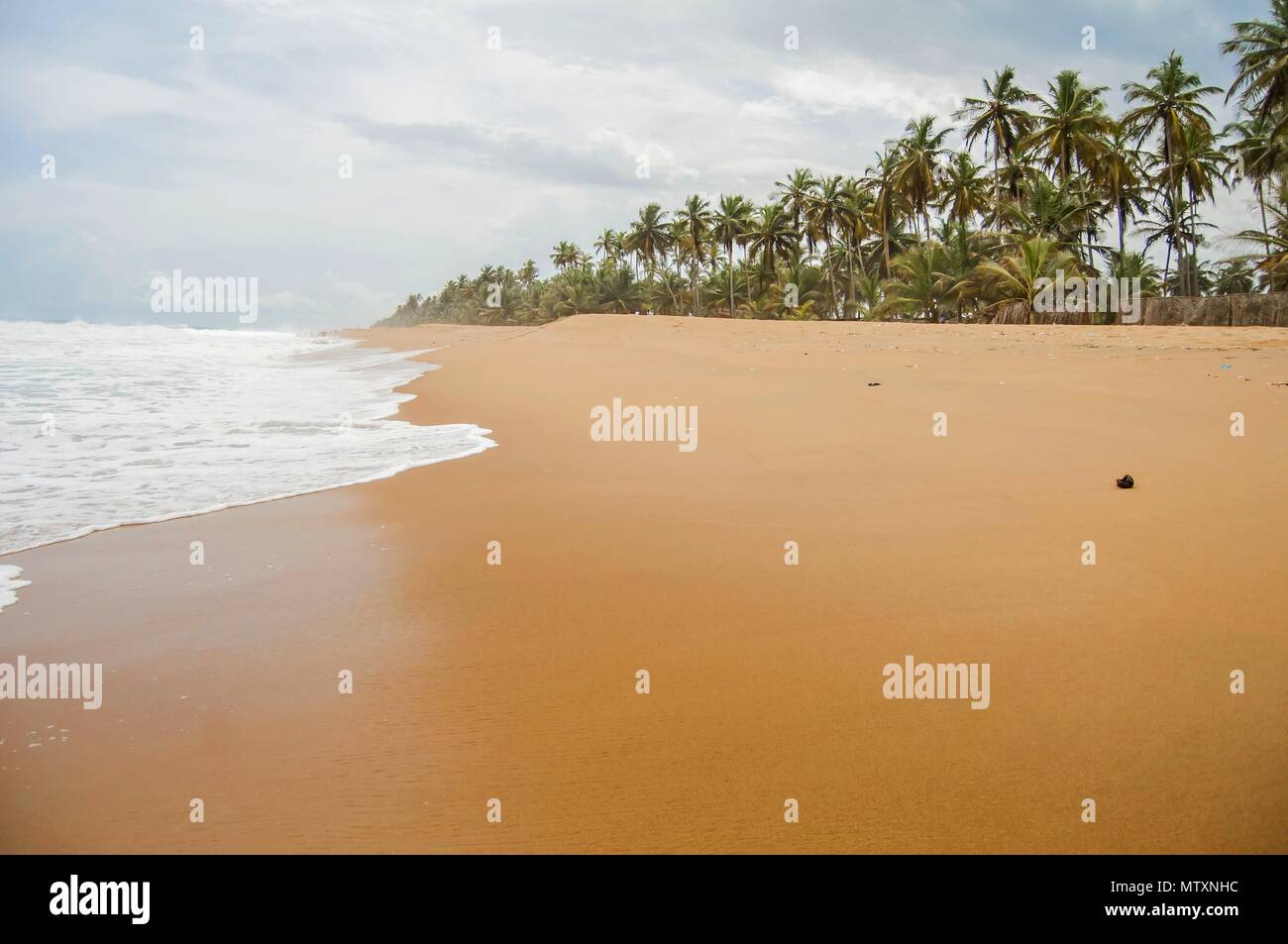 GRAND BASSAM, IVORY COAST, AFRICA. April 2013. Tropical ocean Grand ...