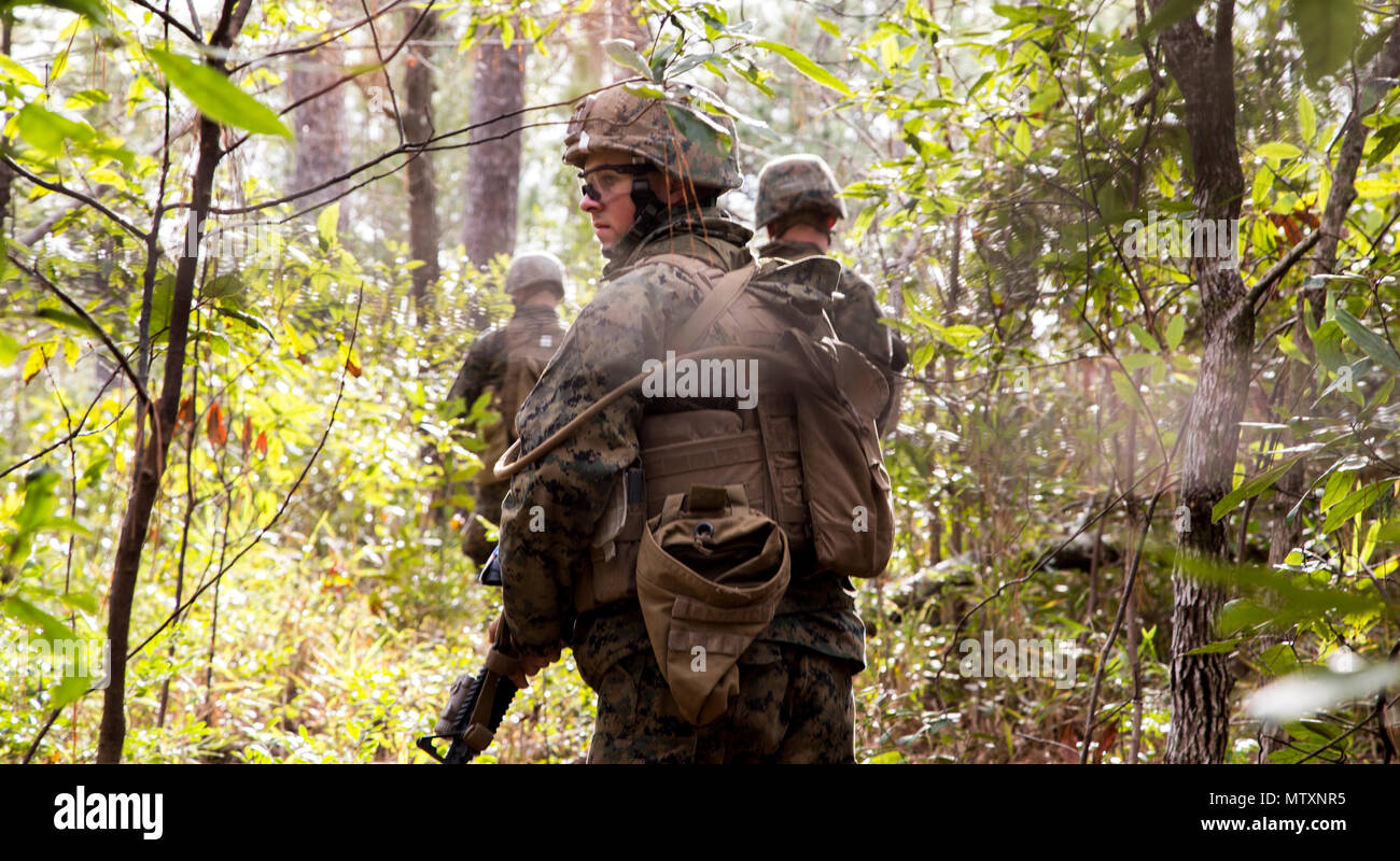U.S. Marines with Alpha Company, Infantry Training Battalion (ITB ...