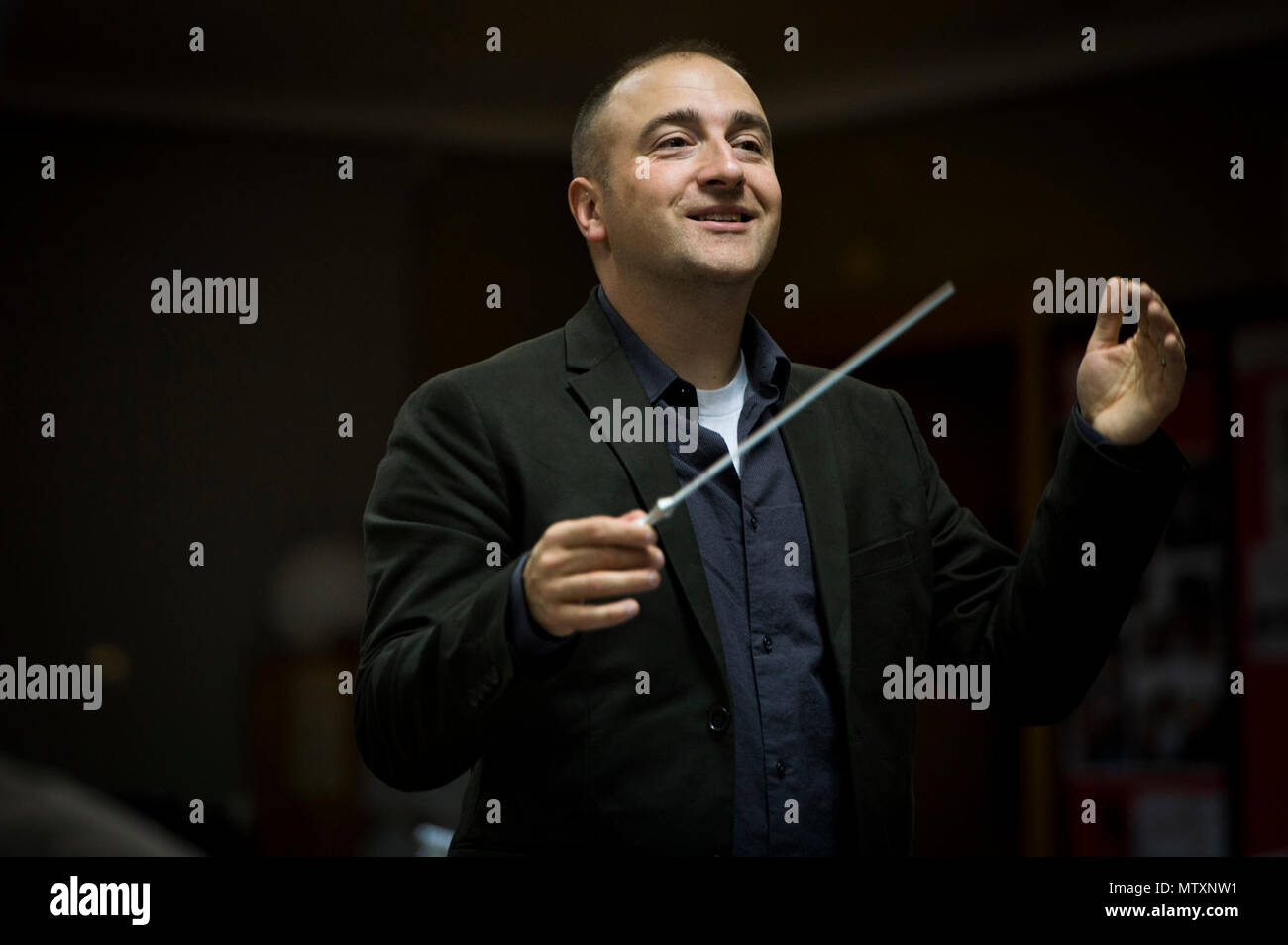 Capt. Justin Lewis, U.S. Air Forces Central Command Band officer in ...