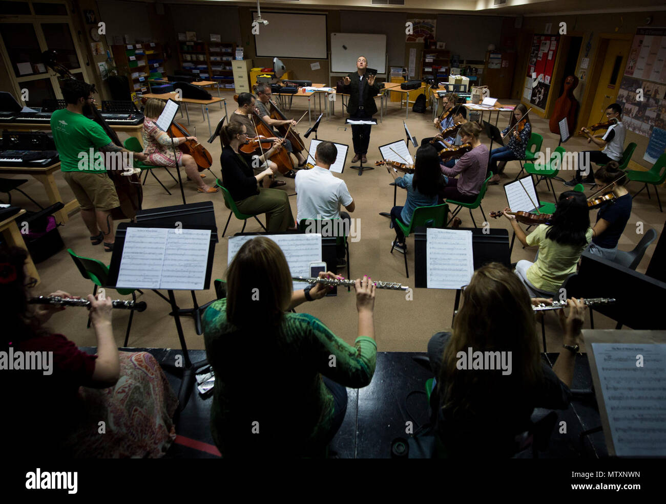 Capt. Justin Lewis, U.S. Air Forces Central Command Band officer in ...