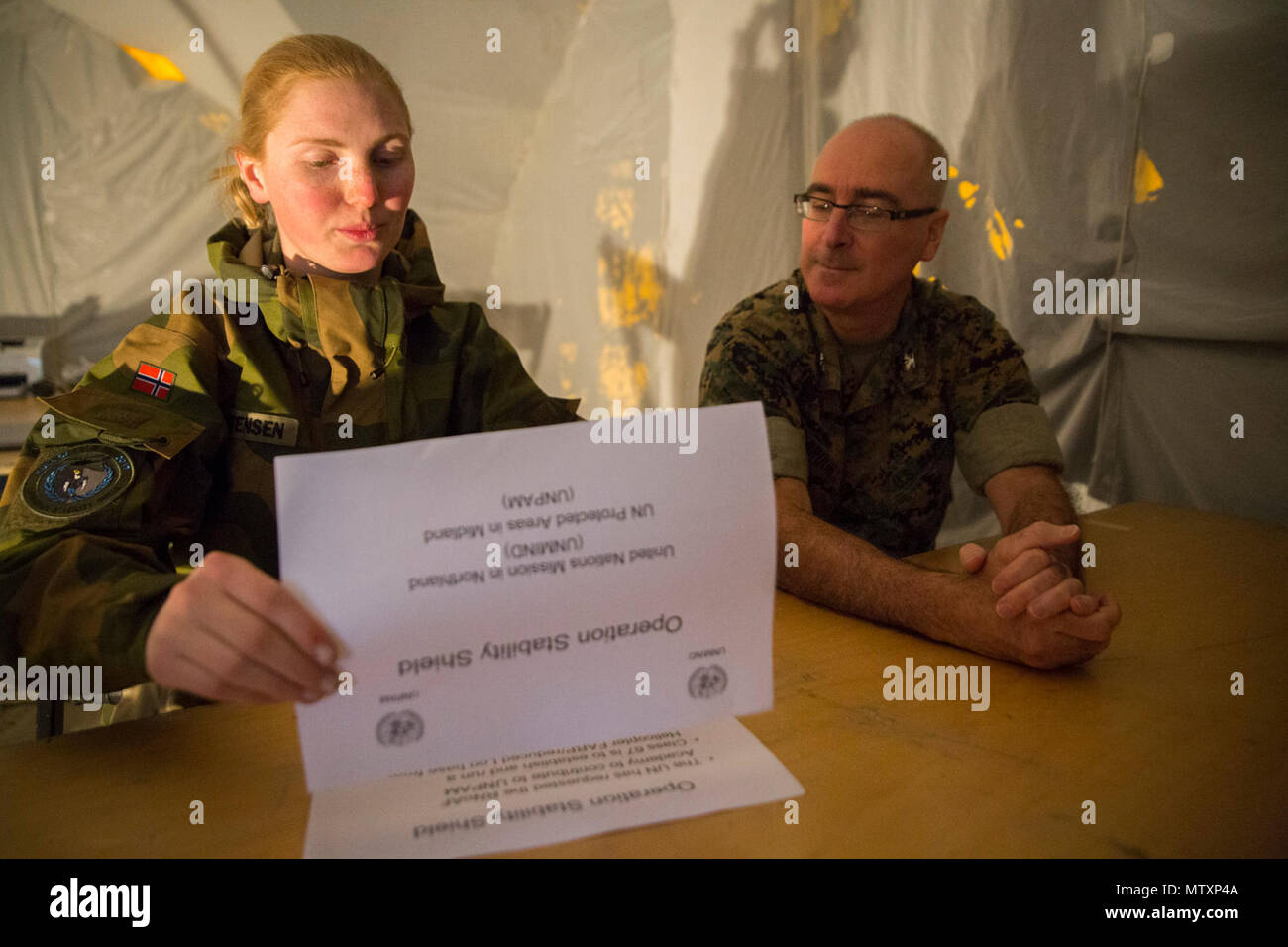 U.S. Marine Col. Doug Bruun, commander of the Marine Coordination ...