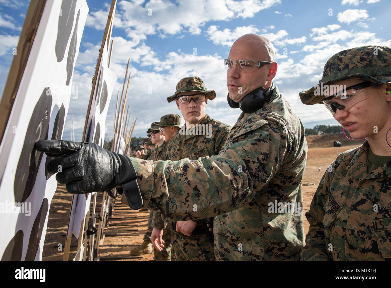 U.S. Marine Corps Gunnery Sgt. Nicholas Campbell, instructor advisor ...
