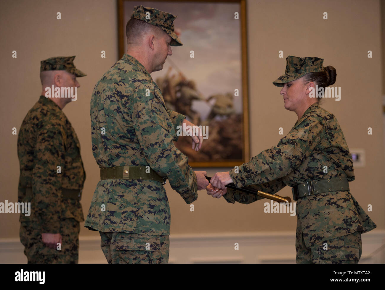 U.S. Marine Corps, Col. William P. McClane, left, commanding officer ...