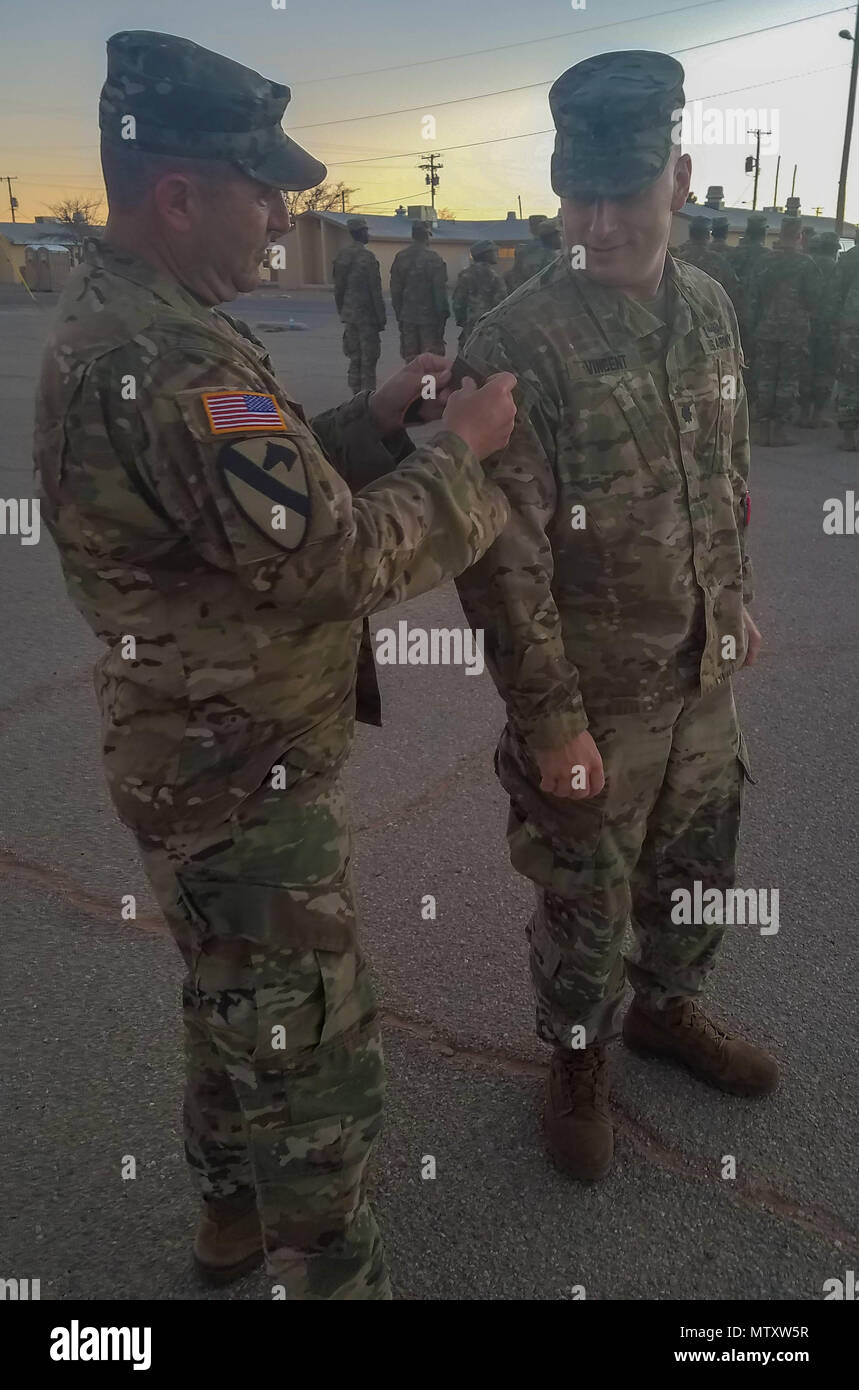 U.S. Army Lt. Col. B.J. Vincent, right, 1st Battalion, 153rd Infantry ...