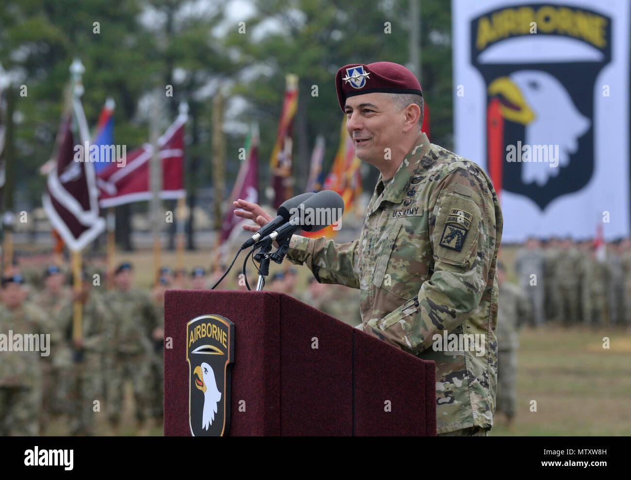 U.S. Army Lt. Gen. Stephen Townsend the commander of the 18th Airborne ...