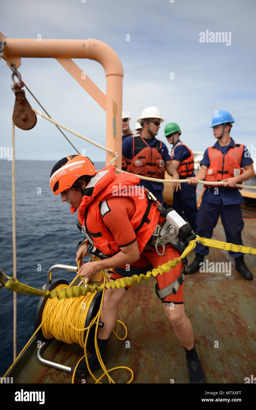 EASTERN PACIFIC OCEAN – Seaman Kristine Kearny, a crewmember aboard the ...