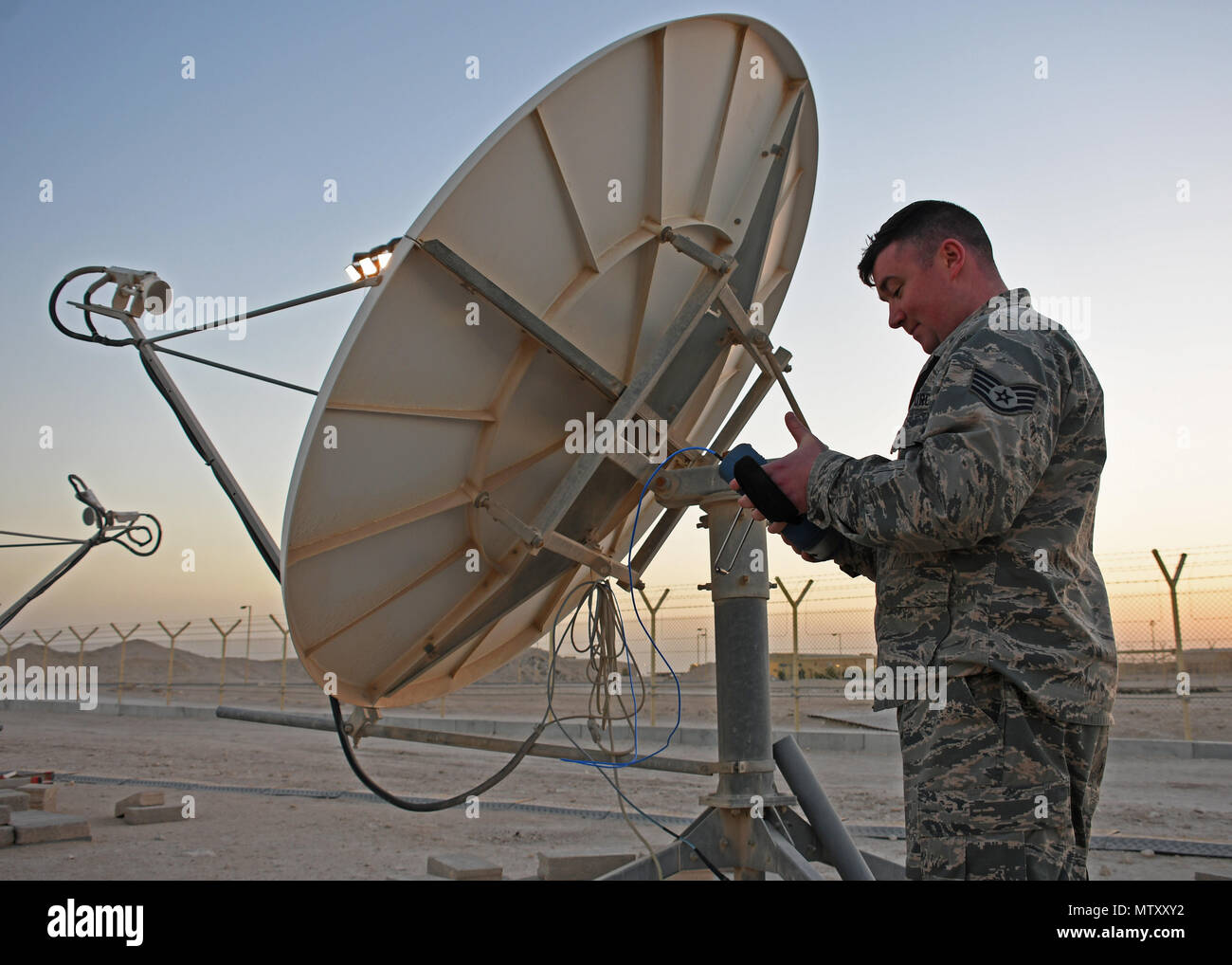 U.S. Air Force Staff Sgt. Chris Hayes, a Bounty Hunter crew chief with ...
