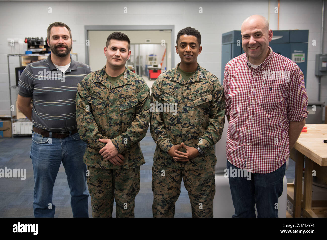 (Left to right) Lance Hall, AMRDEC mechanical engineer, Aviation and ...