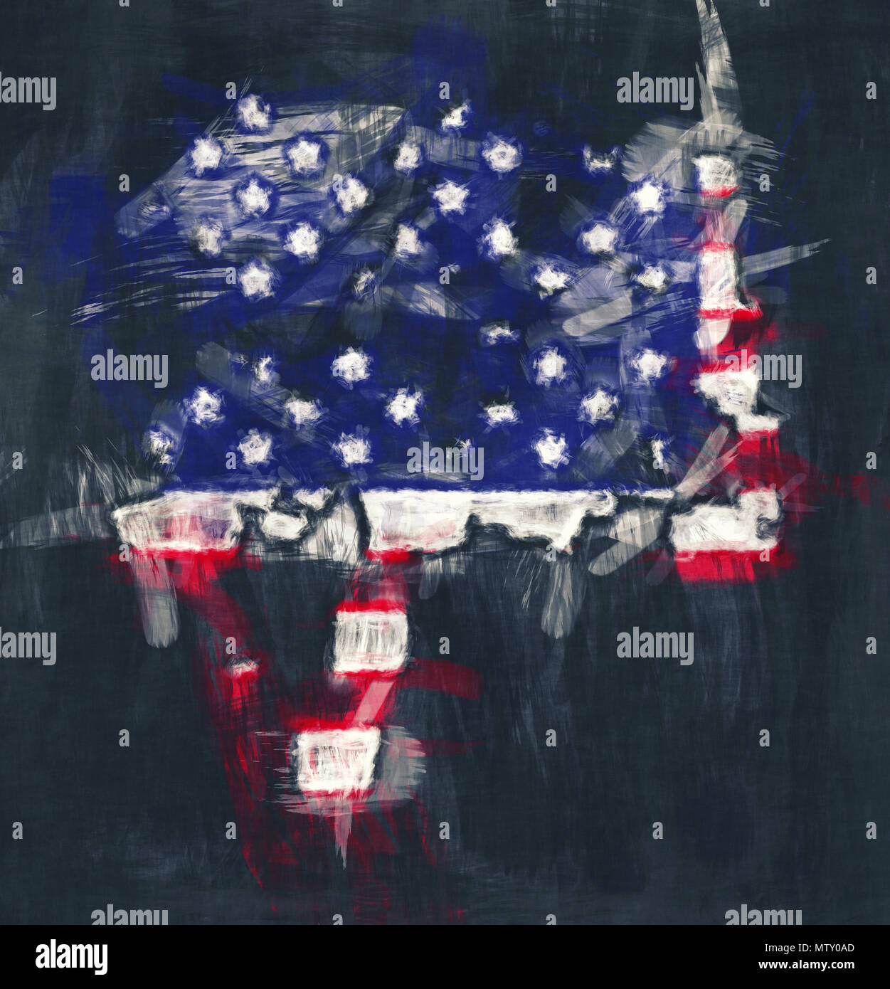 Albuquerque New Mexico city map artwork painting illustration Stock ...