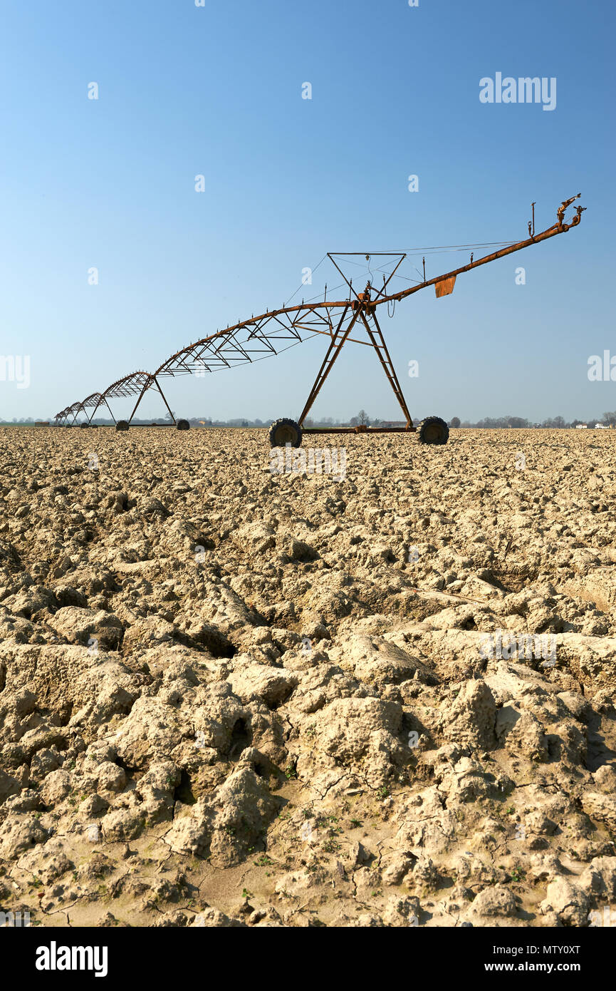 Motta Baluffi (Cr),Italy, a mobile system of artificial irrigation,in a ...