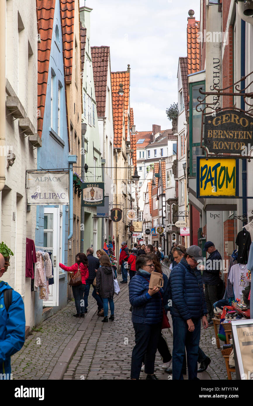 the lane Schnoor in the Schnoor neighbourhood, the medieval centre of ...