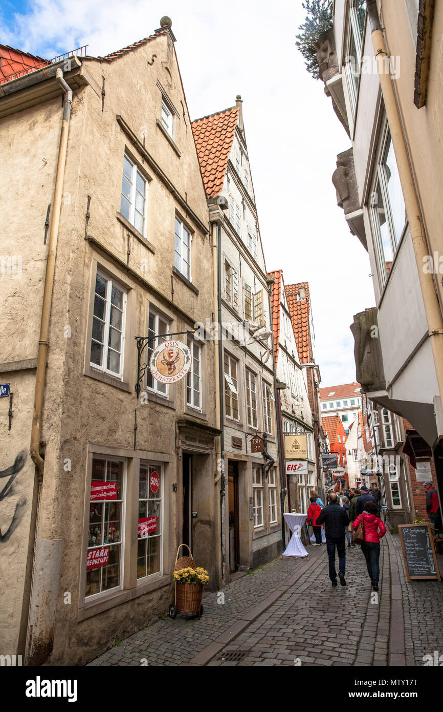 the lane Schnoor in the Schnoor neighbourhood, the medieval centre of ...
