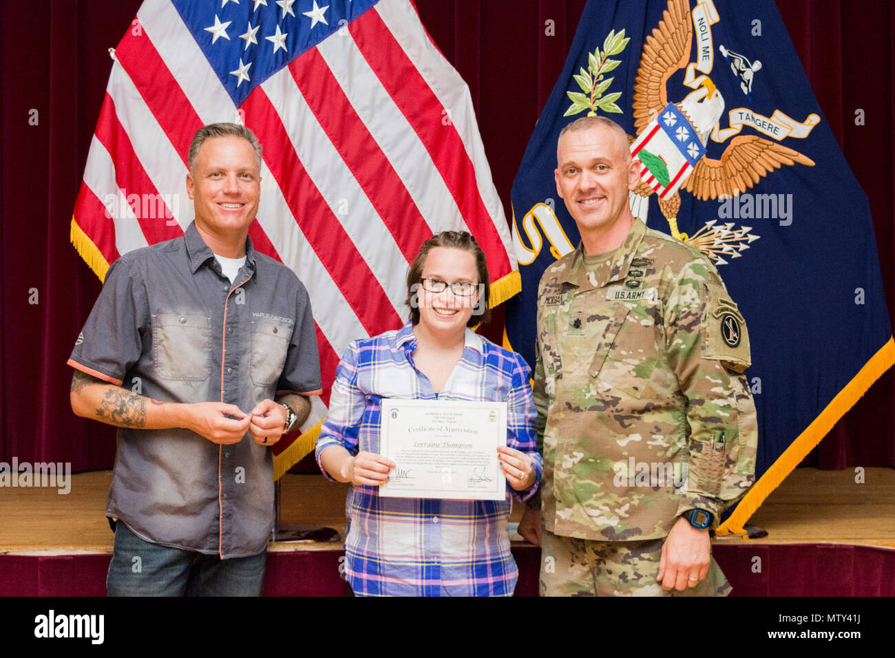 Command Sgt. Maj. Lee Ward and Lt. Col. Ryan Morgan, command team, 4th ...
