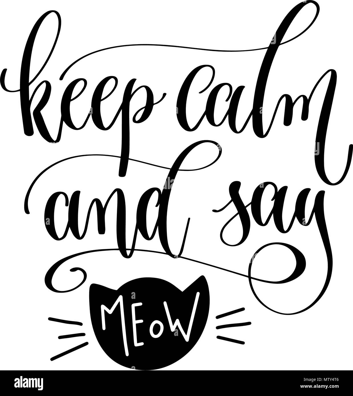 Say meow Stock Vector Images - Alamy