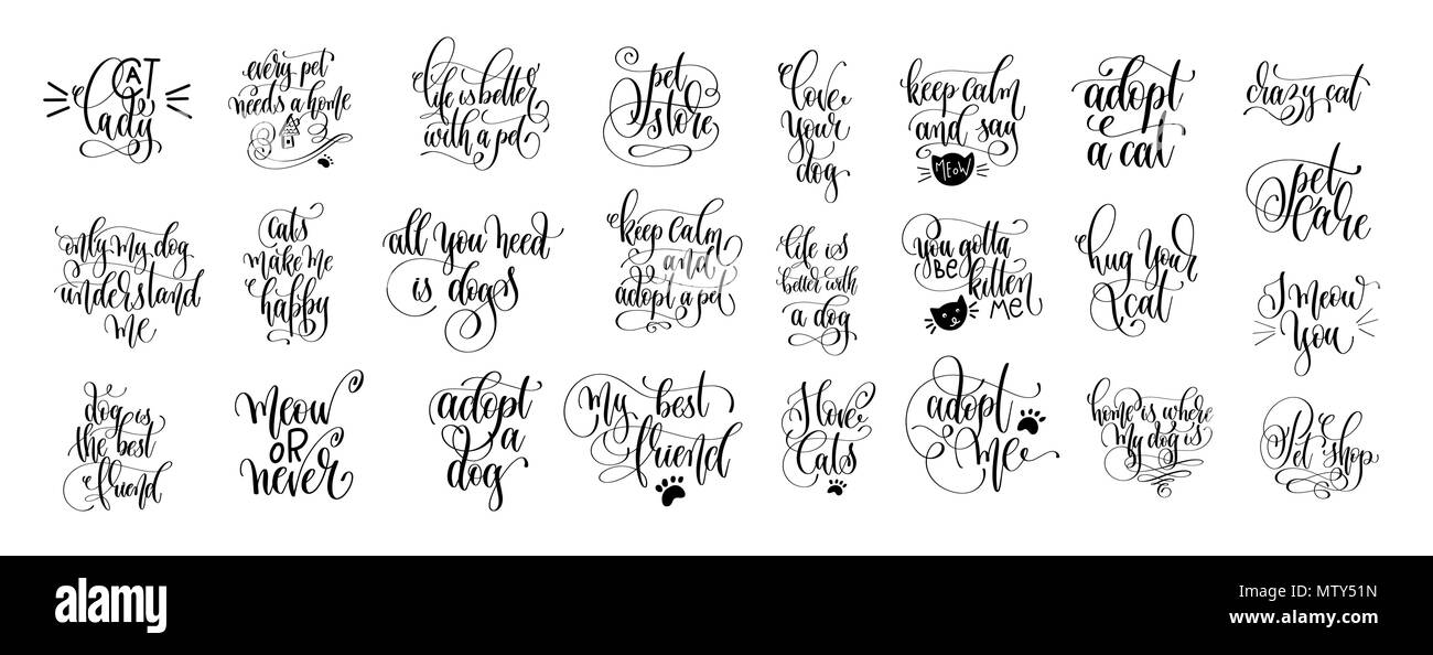 Dog cat adoption banner Stock Vector Images - Alamy