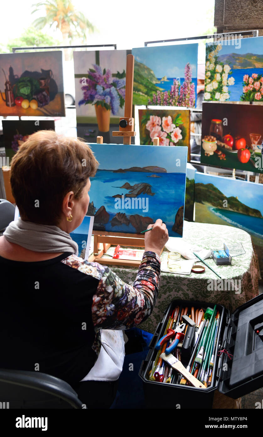 Artist at work Stock Photo - Alamy