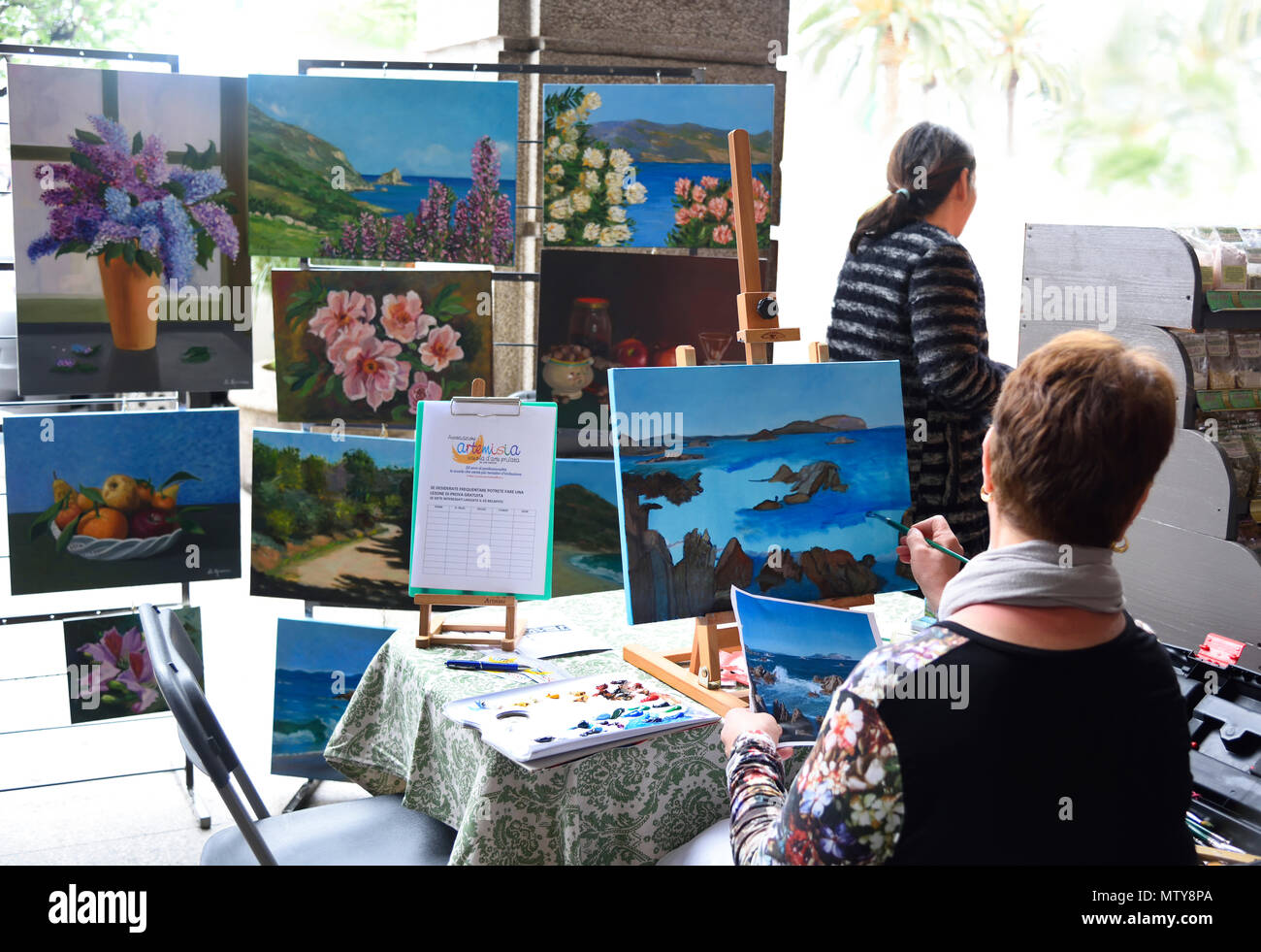 Artist at work Stock Photo - Alamy