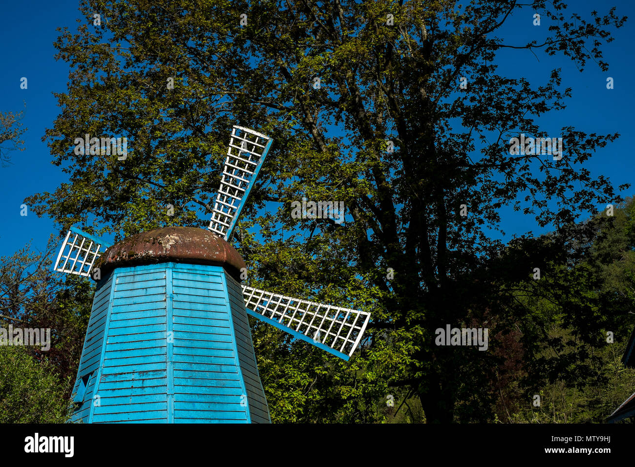 An ornamental windmill in the town of Spa, Belgium Stock Photo - Alamy