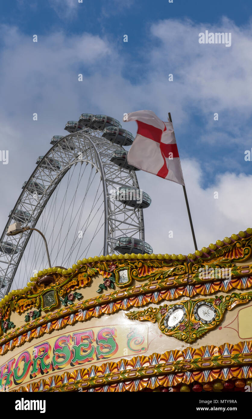 Big Wheel On Funfair In Stock Photos & Big Wheel On Funfair In Stock ...