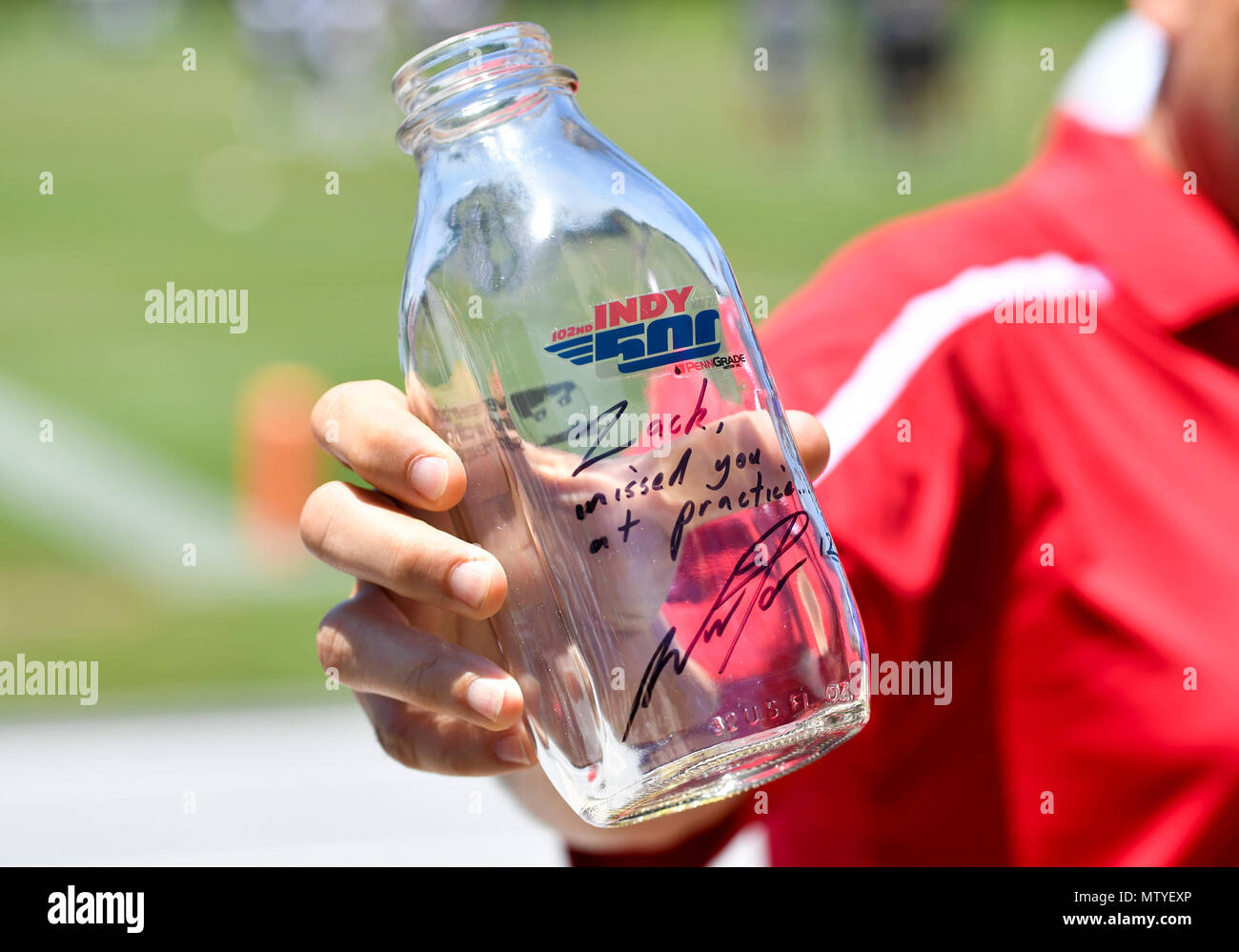 May 30, 2018: Indianapolis 500 champion Will Power signed an autograph ...