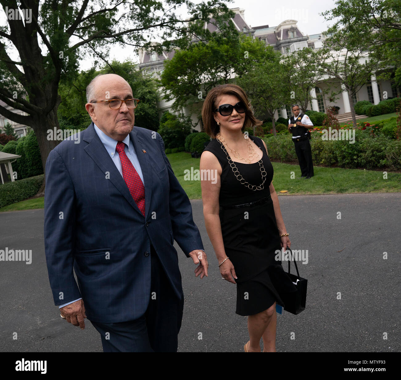 Rudy Giuliani and Jennifer LeBlanc attend the White House Sports and ...