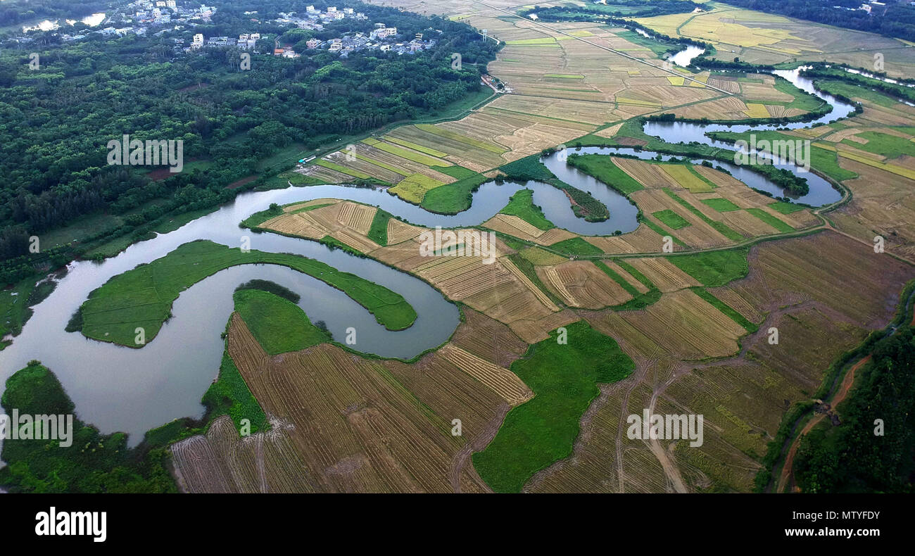 Haikou. 30th May, 2018. Aerial photo taken on May 30, 2018 shows the ...