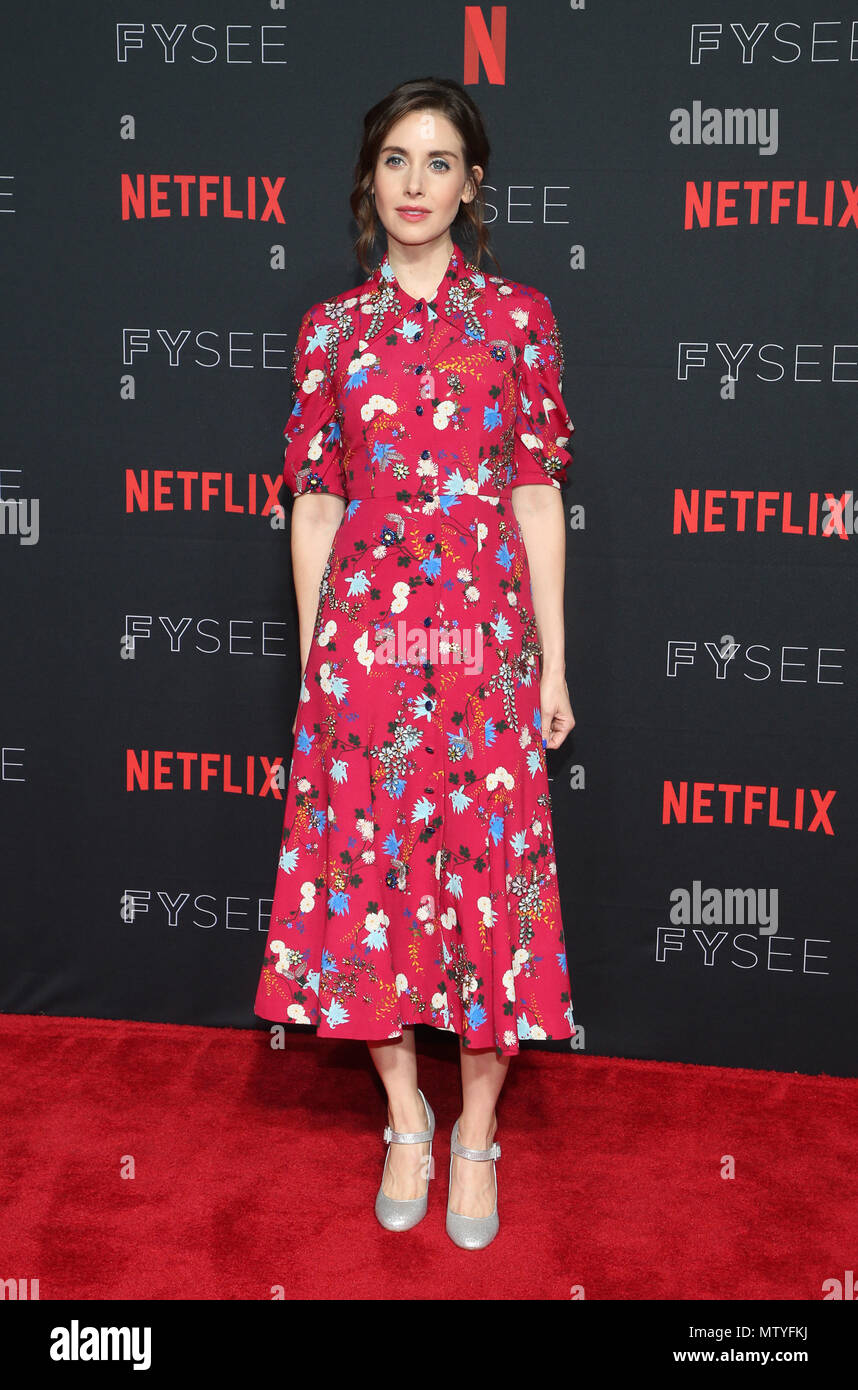 Los Angeles, Ca, USA. 30th May, 2018. Alison Brie at the #NETFLIXFYSEE ...