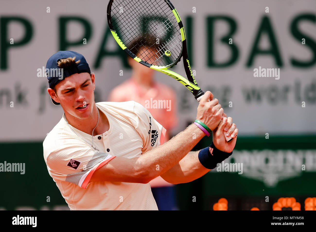 Paris, France. 31st May, 2018. Maximilian Marterer of Germany during ...