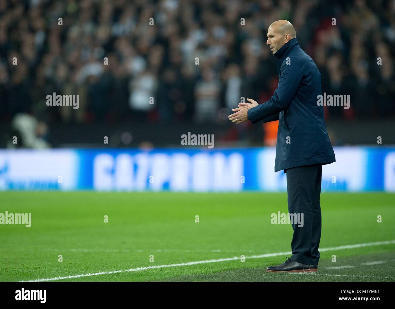 Real madrid manager zinedine zidane uefa champions league hi-res stock ...