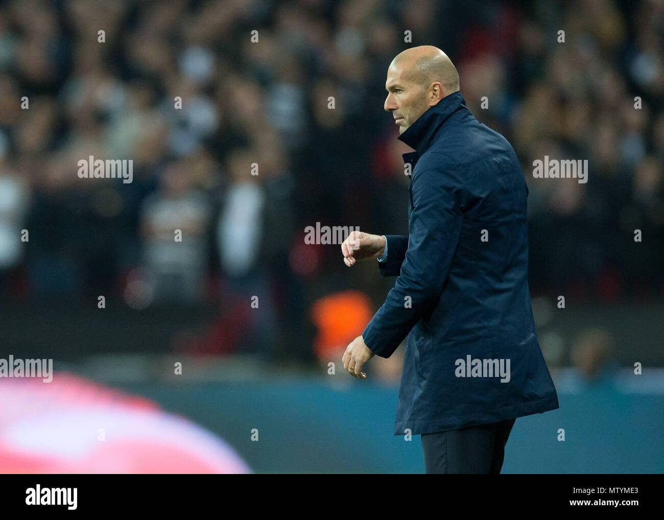 Real madrid manager zinedine zidane uefa champions league hi-res stock ...