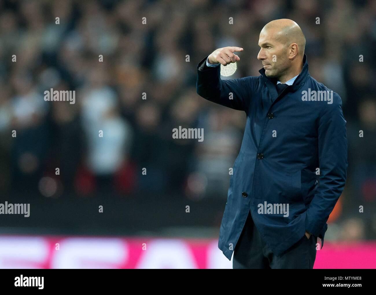 Real madrid manager zinedine zidane uefa champions league hi-res stock ...