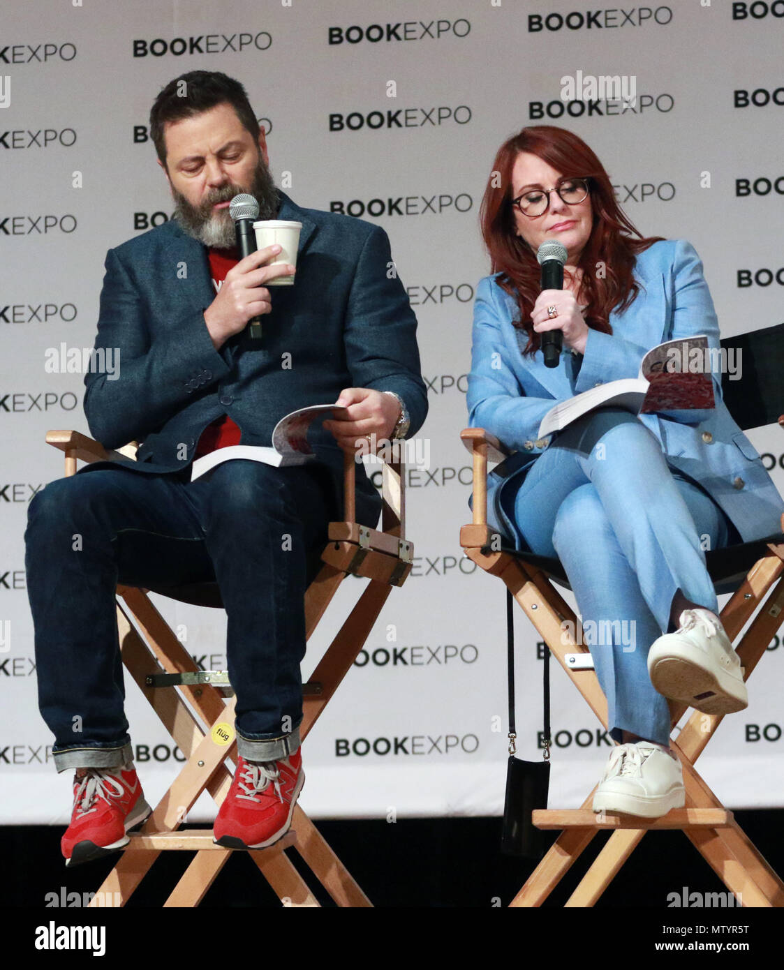 New York, NY, USA. 31st May, 2018. Nick Offerman and Megan Mullally at ...
