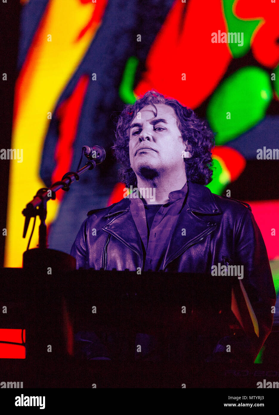 Sacramento, California, USA. 24th May, 2018. PETER GORDENO of Depeche ...