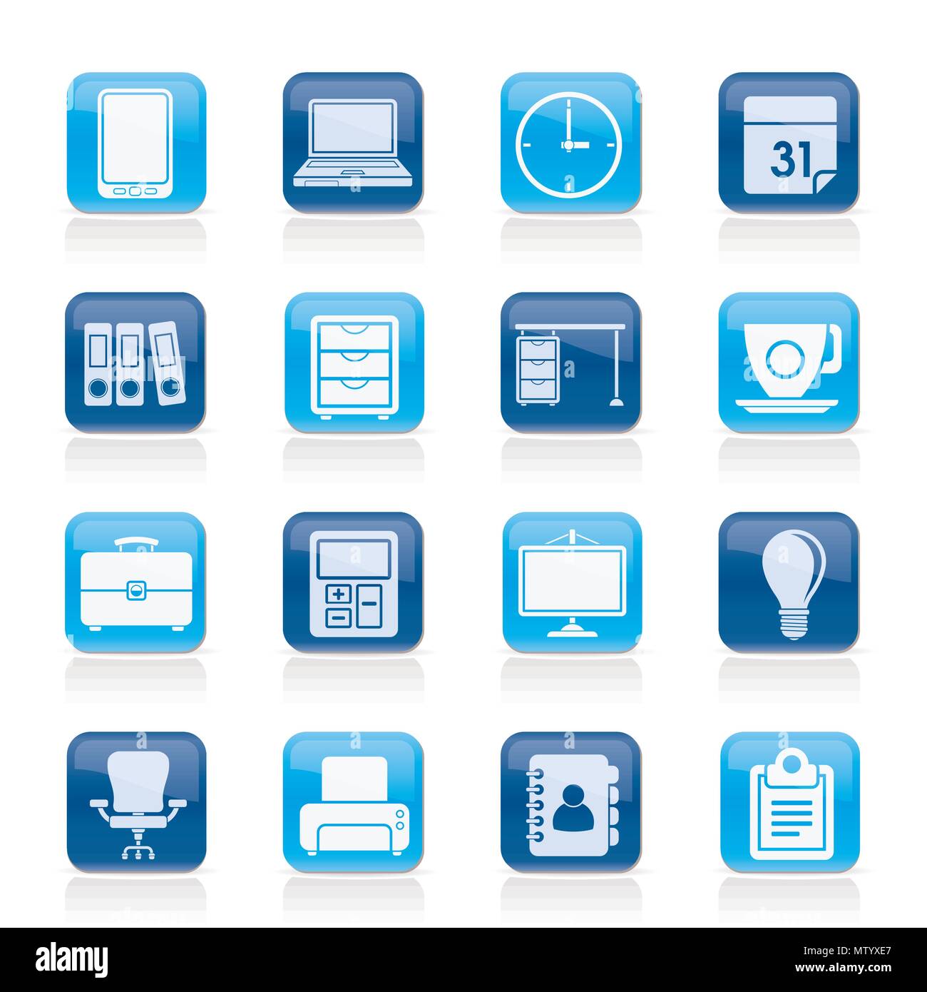 Business and office Icons -vector icon set Stock Vector Image & Art - Alamy