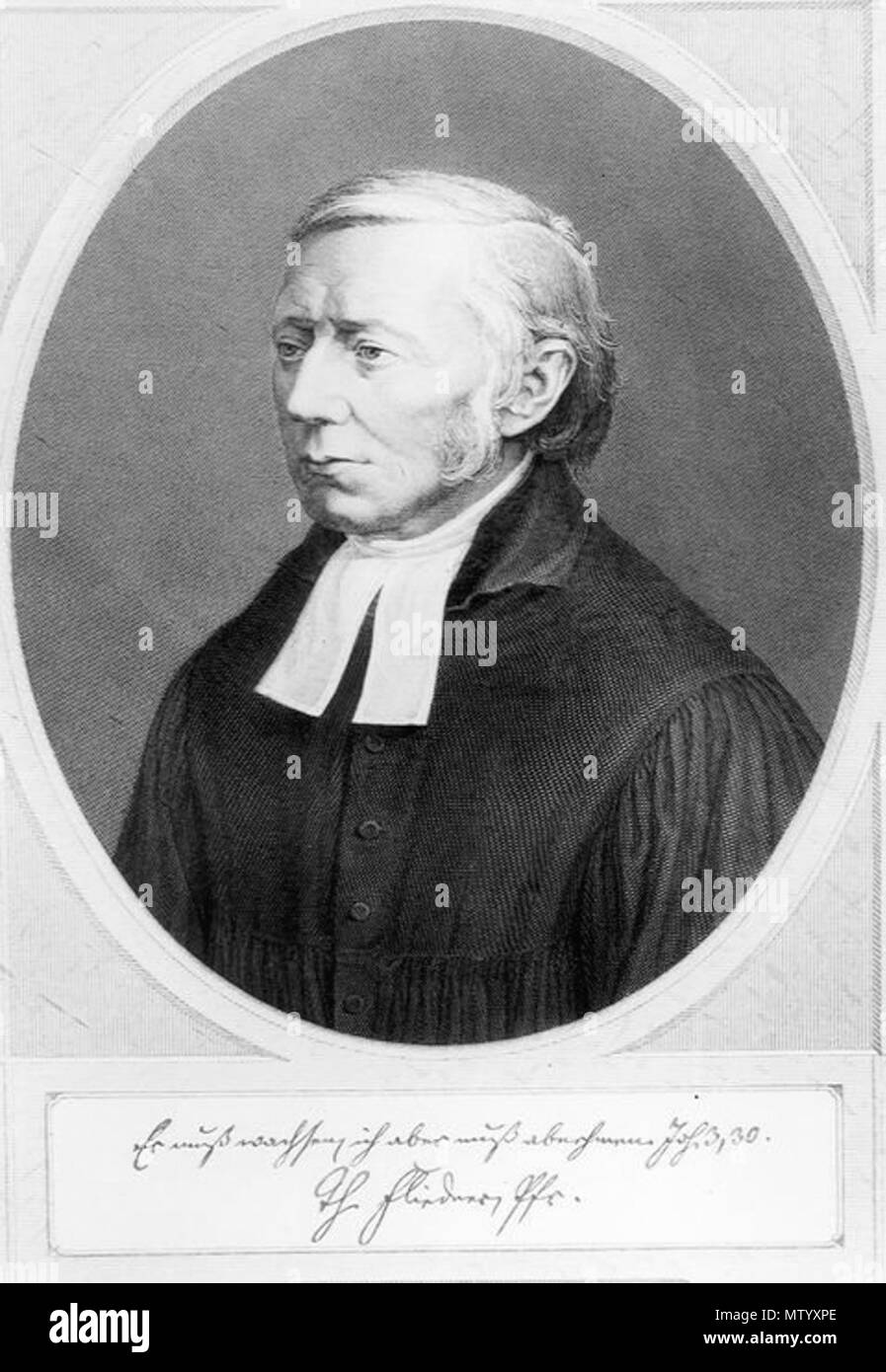 . Pastor Theodor Fliedner (1800-1864) . 19th century. Ed. Rittinghaus ...