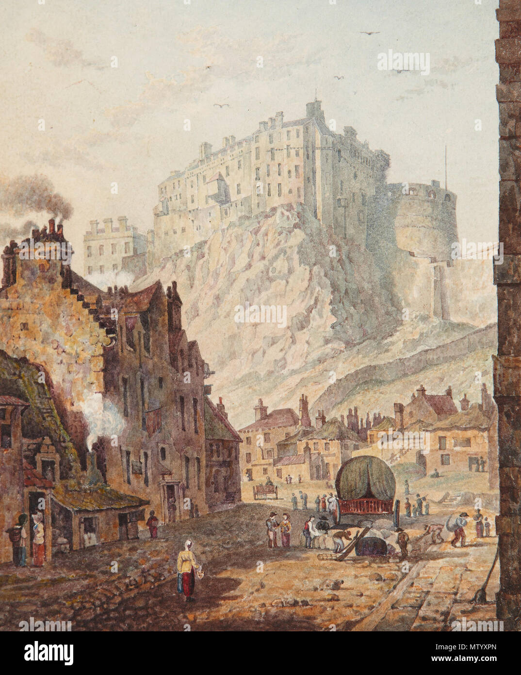 . View of Edinburgh. Watercolor, dated 1827; c. 9.5 x 13.5 cm . 1827 ...