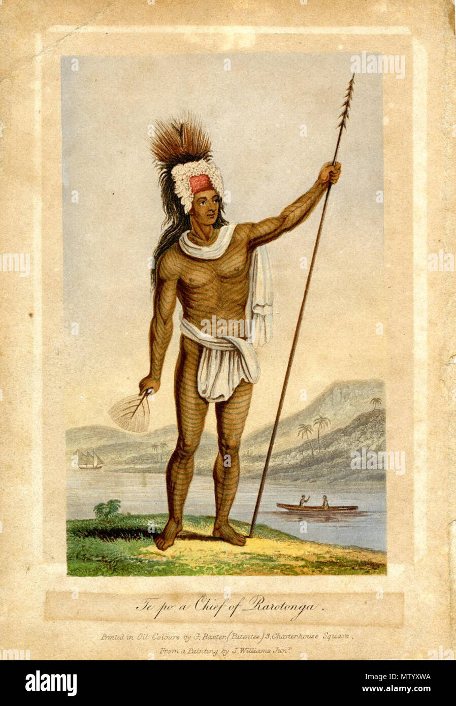 . Te po a Chief of Rarotonga . Portrait of Te Po, a Chief of Rarotonga ...