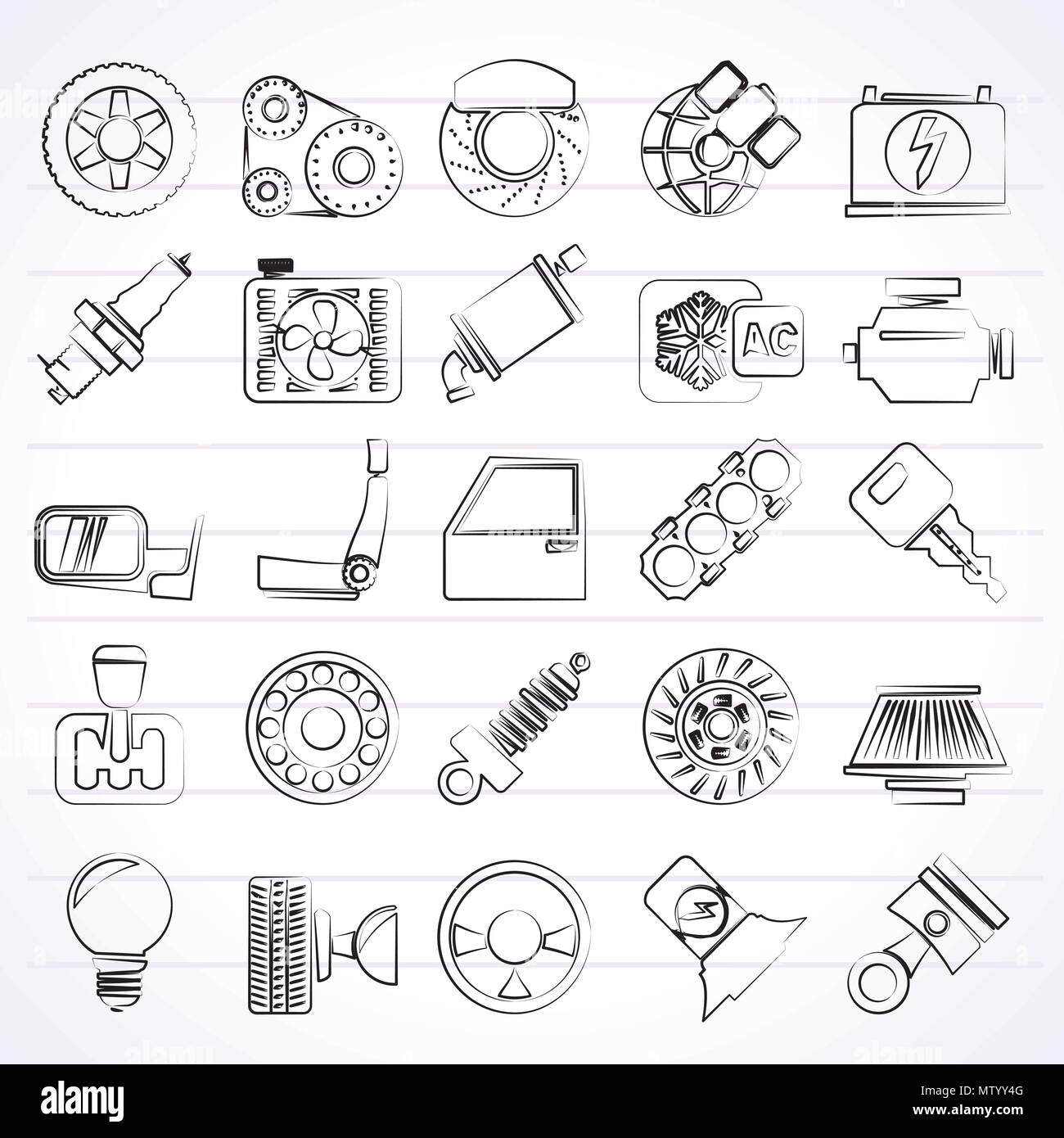 Car Gearbox Parts Stock Vector Images - Alamy