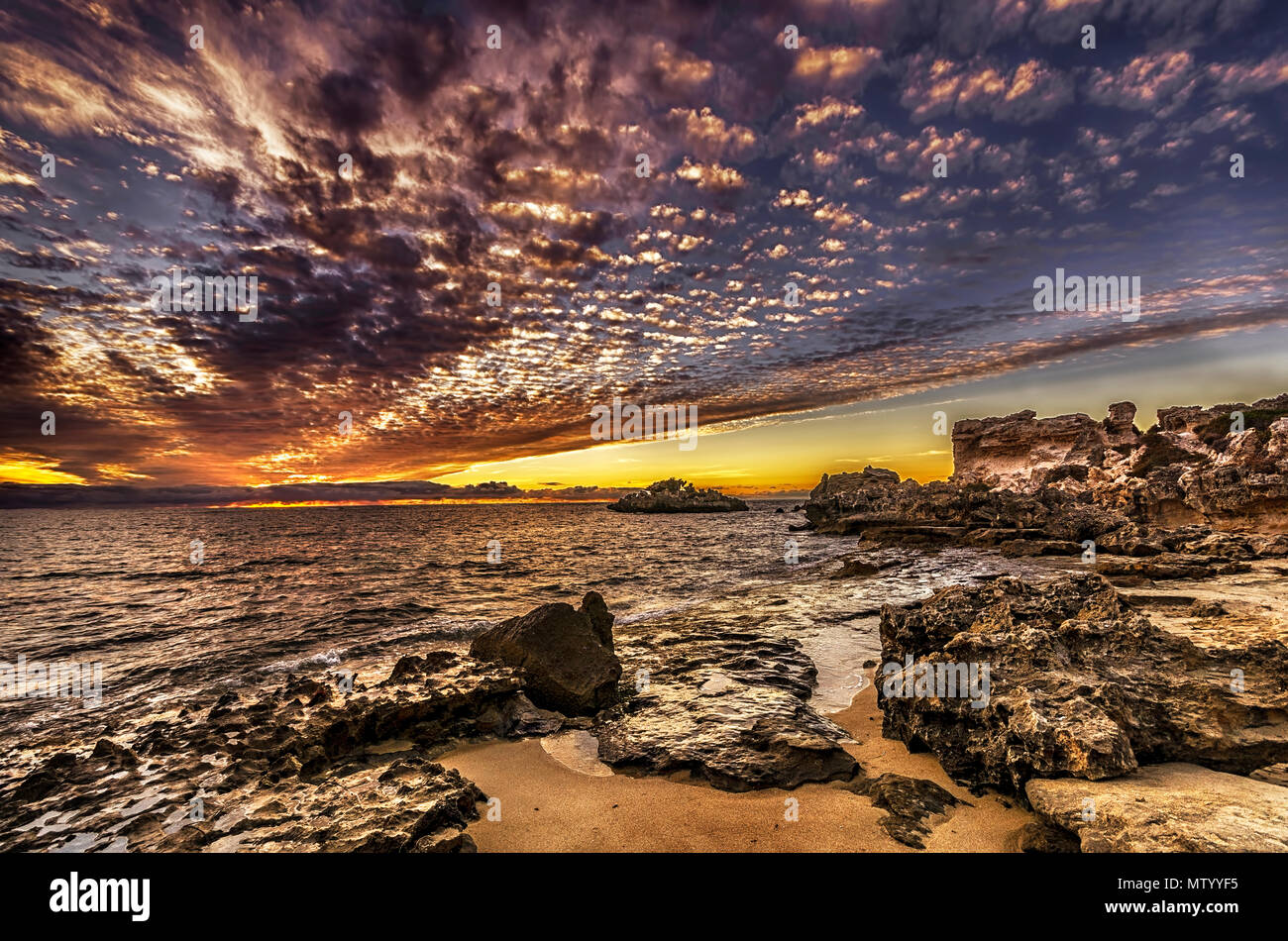 Point Peron at sunset, Western Australia, Australia Stock Photo - Alamy