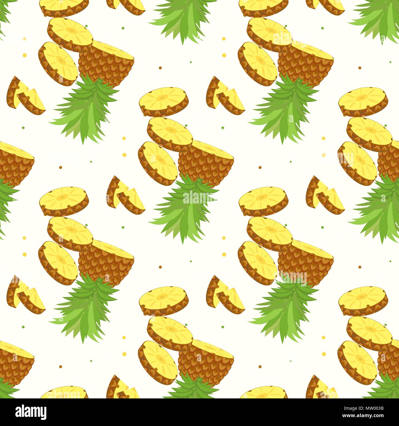 Seamless pattern. Pineapple background. Vector illustration. Perfect ...