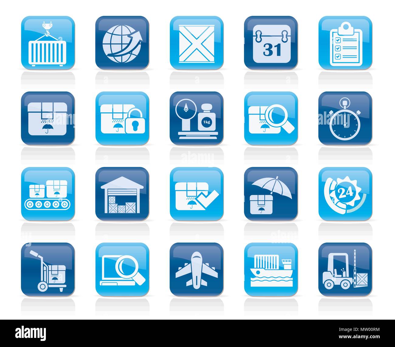 Logistic and Shipping icons - vector icon set Stock Vector Image & Art ...