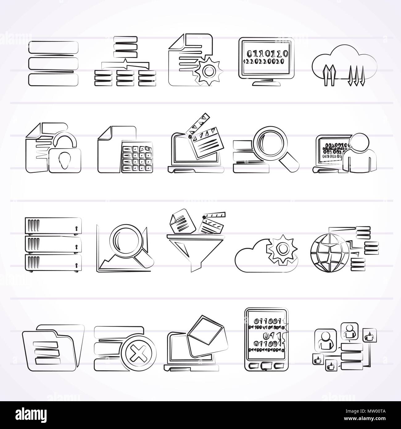 Server vector icons user hi-res stock photography and images - Alamy