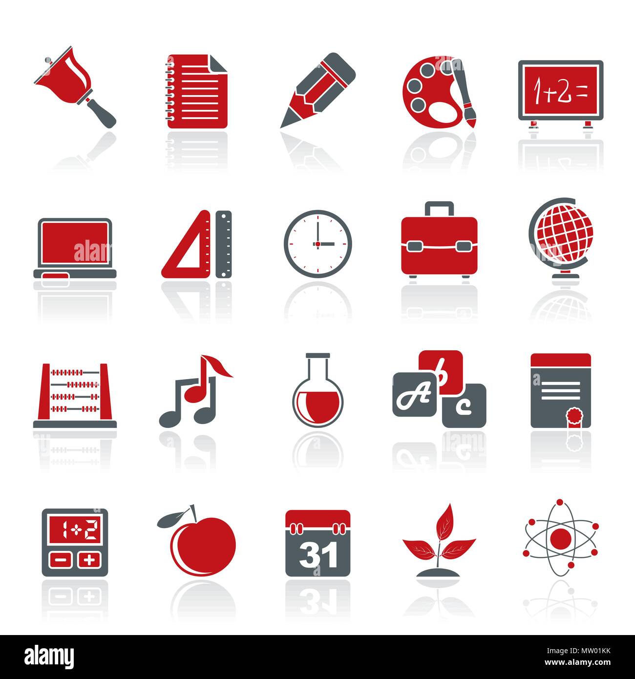 Education, science and studies icons - vector icon set Stock Vector ...