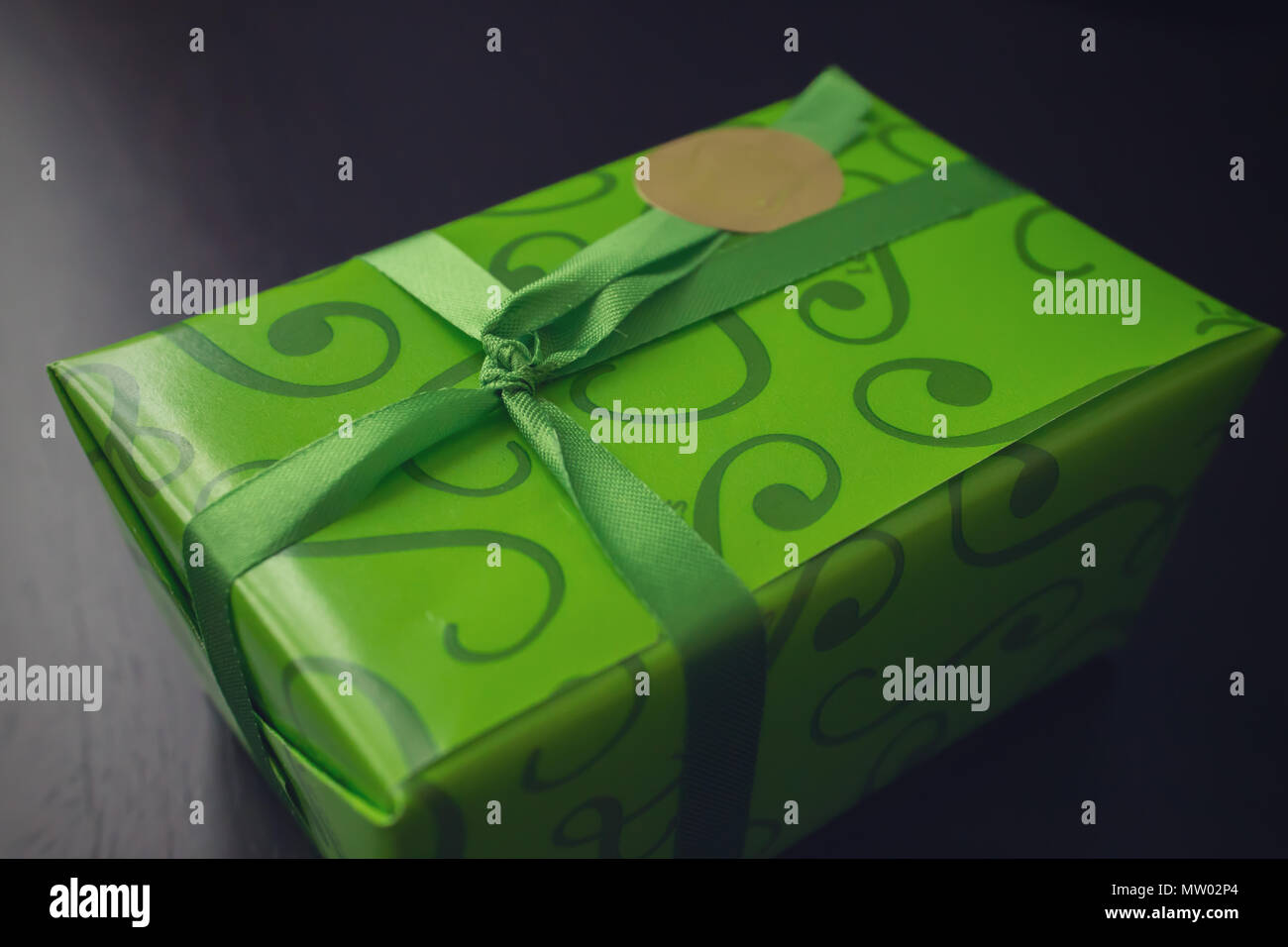 Close-up of a wrapped gift Stock Photo - Alamy