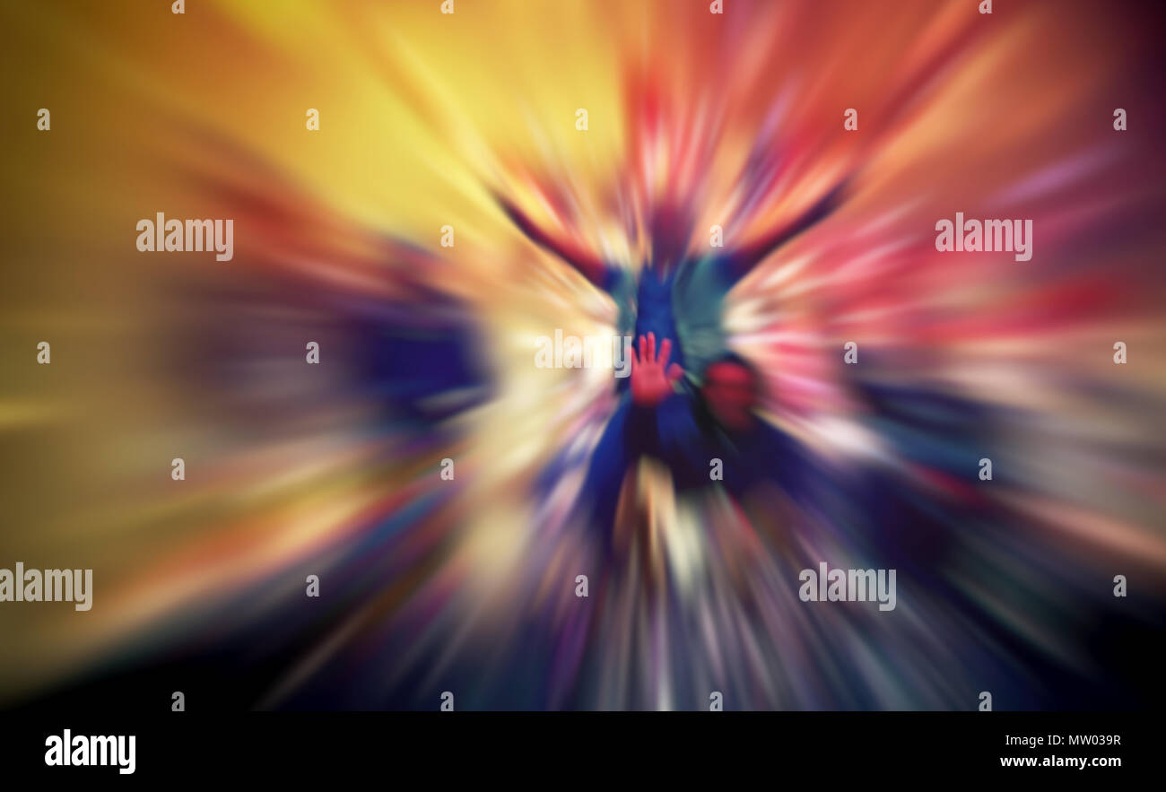 Abstract image of people with their arms in the air Stock Photo - Alamy