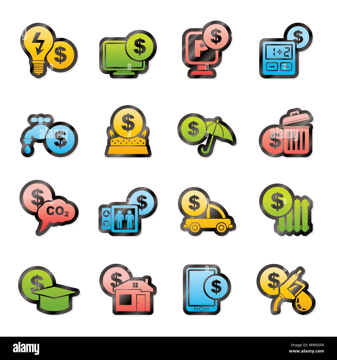 Electricity bill Stock Vector Images - Alamy