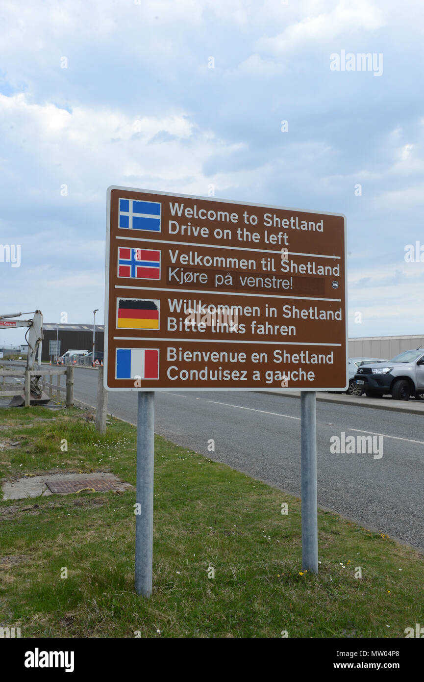 Welcome to shetland sign hi-res stock photography and images - Alamy