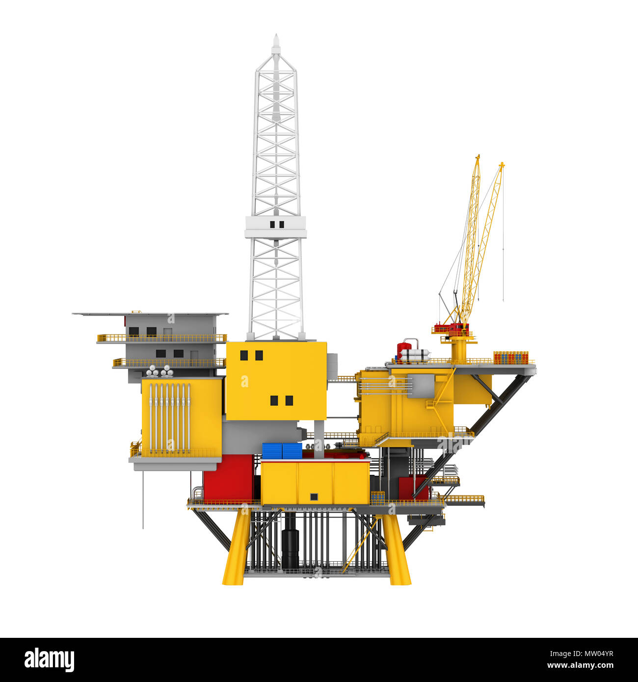 Oil Drilling Offshore Platform Isolated Stock Photo - Alamy