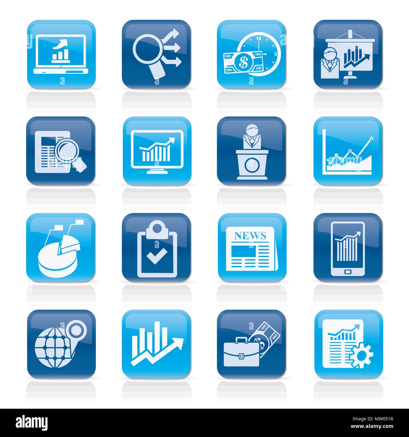 Business and Market analysis icons - vector icon set Stock Vector Image ...
