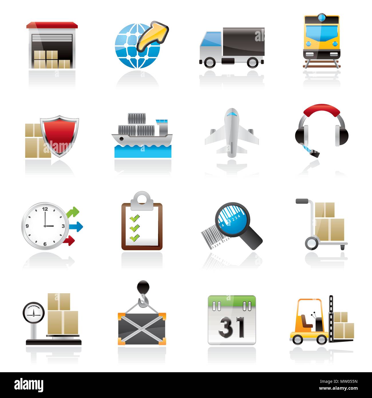 Cargo plane loading goods Stock Vector Images - Alamy